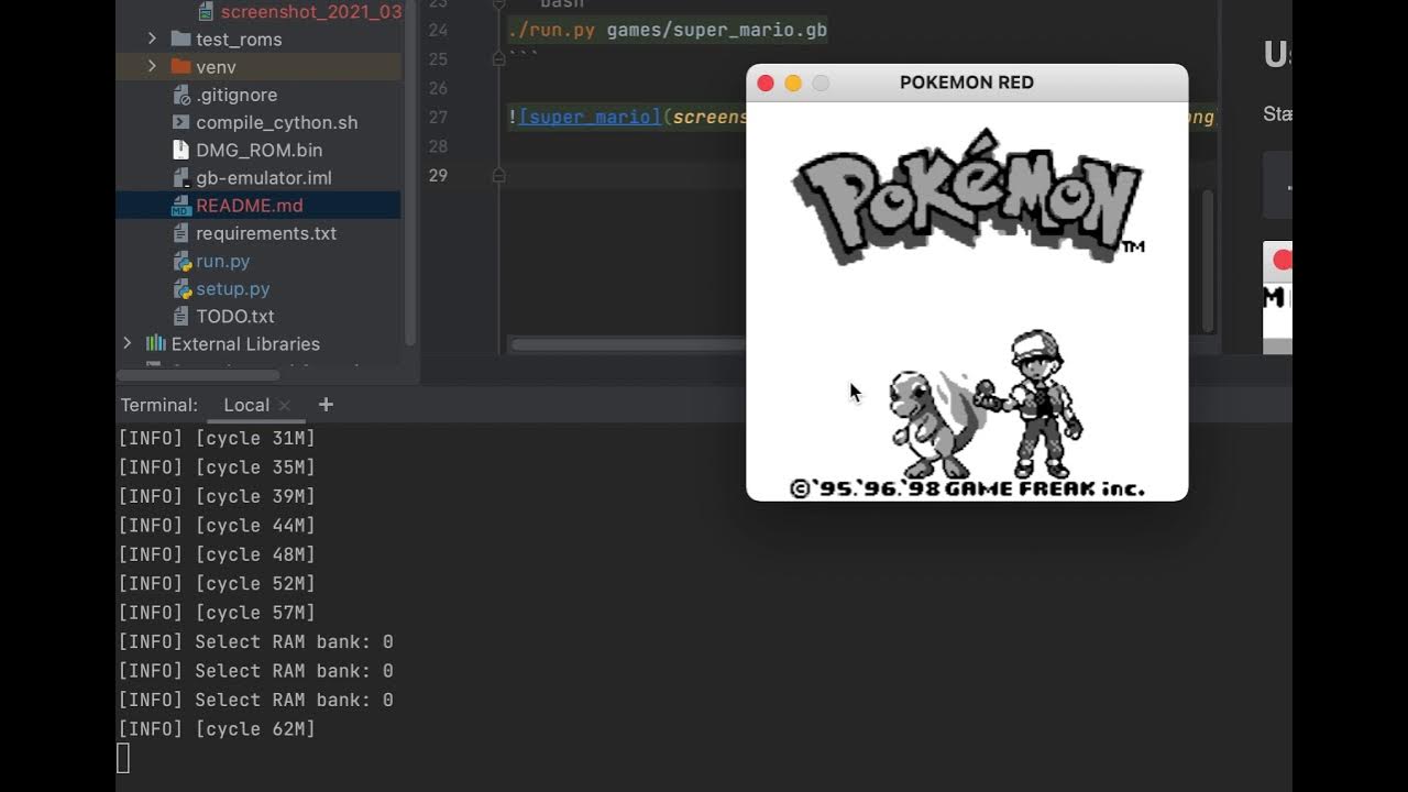 Emulating a gameboy with Python #1: working prototype - YouTube