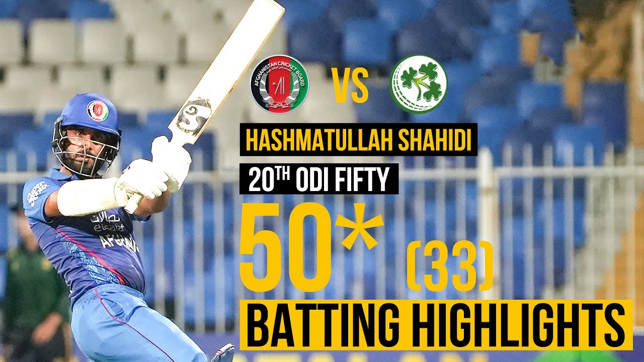Hashmatullah Shahidi QUICK-FIRE FIFTY | 1st ODI | Ireland Tour of Afghanistan 2024 | ACB - YouTube