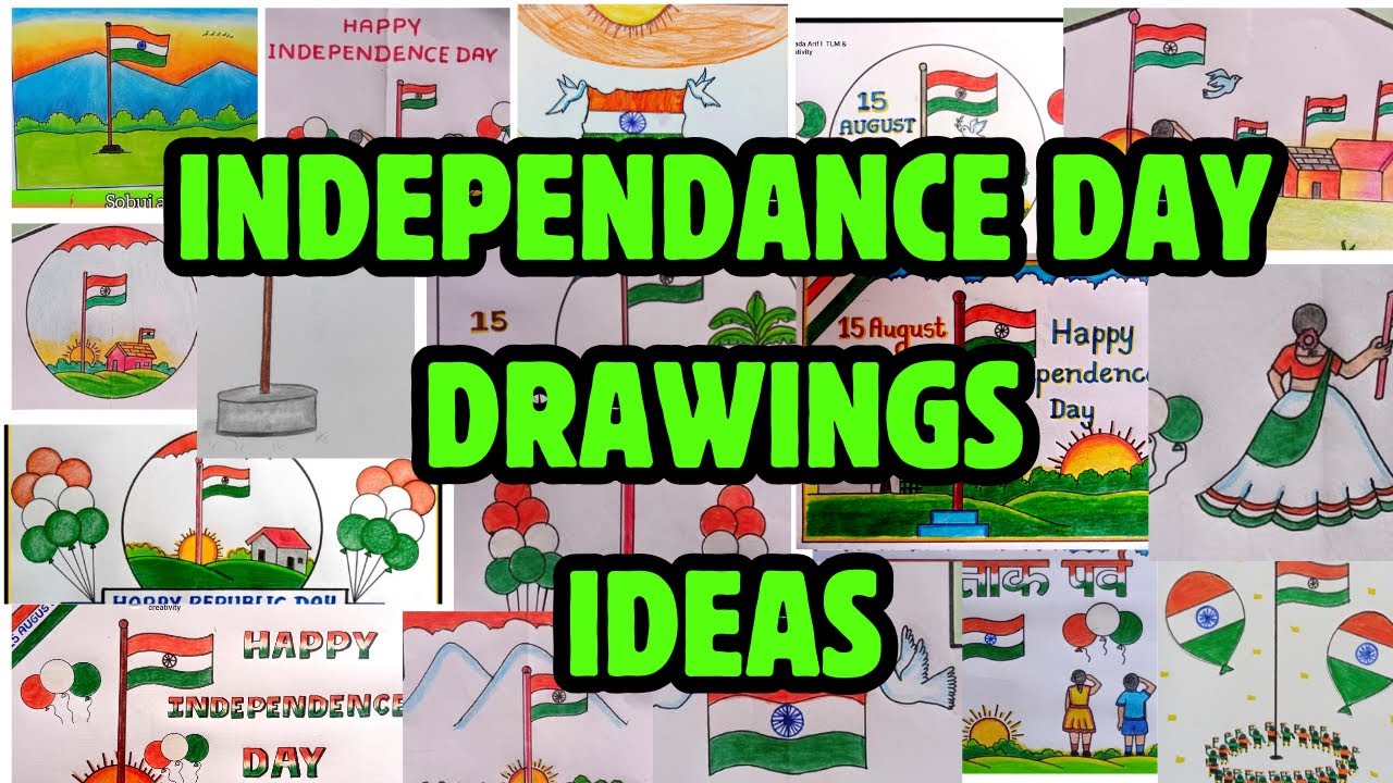 Independence Day drawings easy| Independence day poster drawings| Happy ...