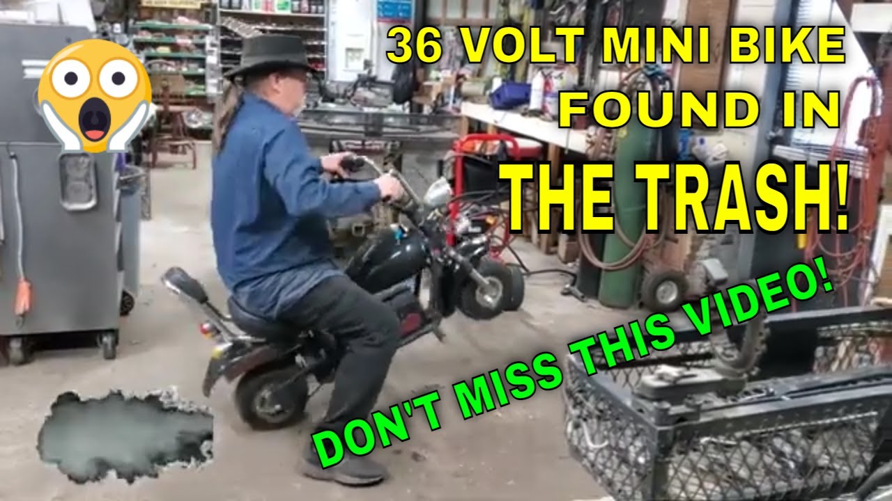 36 Volt Mini Bike Rescued From The Land Fill Dumpster At The Recycle ...