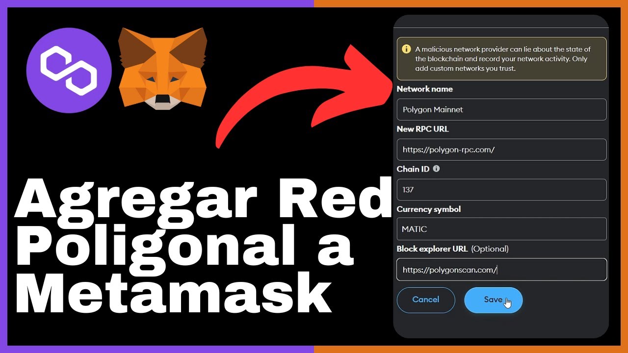 Cómo añadir la Red Polygon a Metamask - YouTube