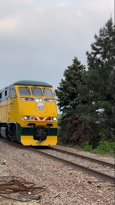 Metra 90 (C&NW heritage unit) arrives at Gladstone park - YouTube