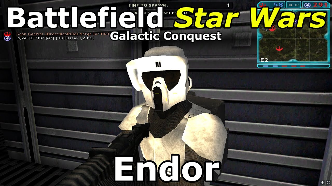 Battlefield Galactic Conquest Endor Multiplayer Gameplay - YouTube