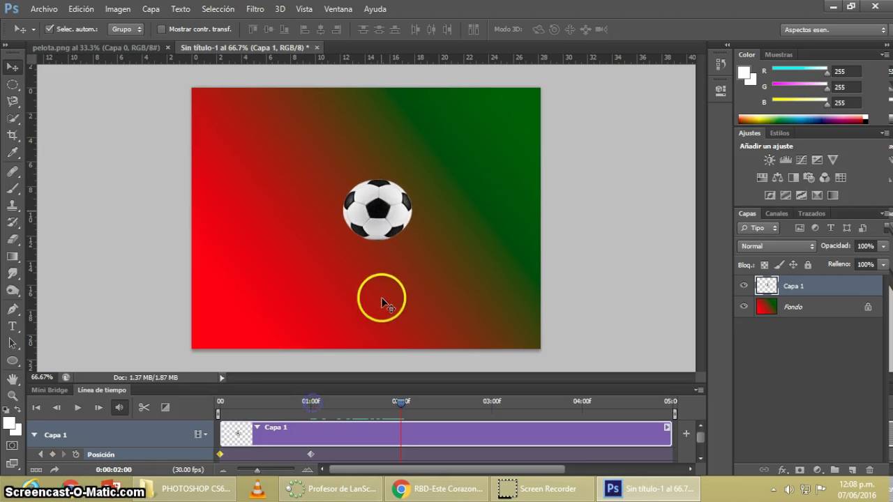 PHOTOSHOP CC SIMULACRO ANIMACIÓN VIDEO - YouTube