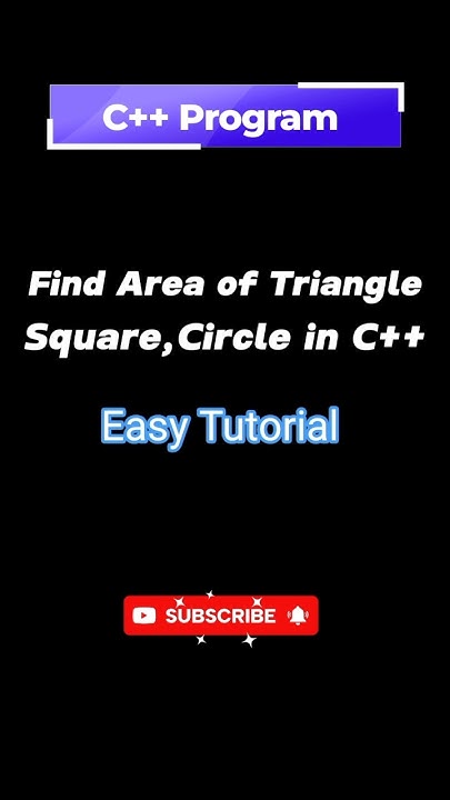 C++ OOP Tutorial: Find Area of Triangle, Square, Circle | Beginner #ytshorts#coding#shorts#viral ...
