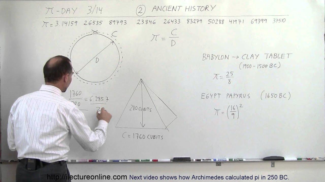 General Interest - Pi-Day 3-14 (2 of 4) Ancient History of Pi - 1 ...