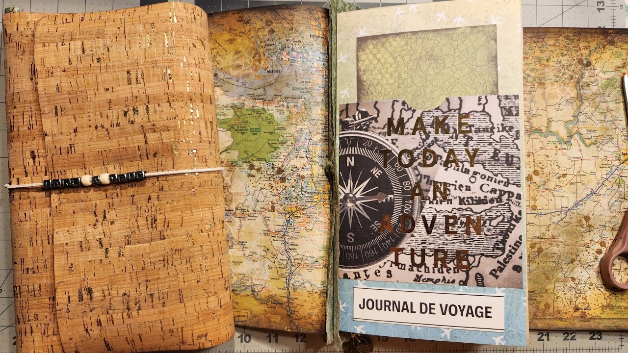 Creating the COVER for my TRAVEL Journals using CORK material and a ...
