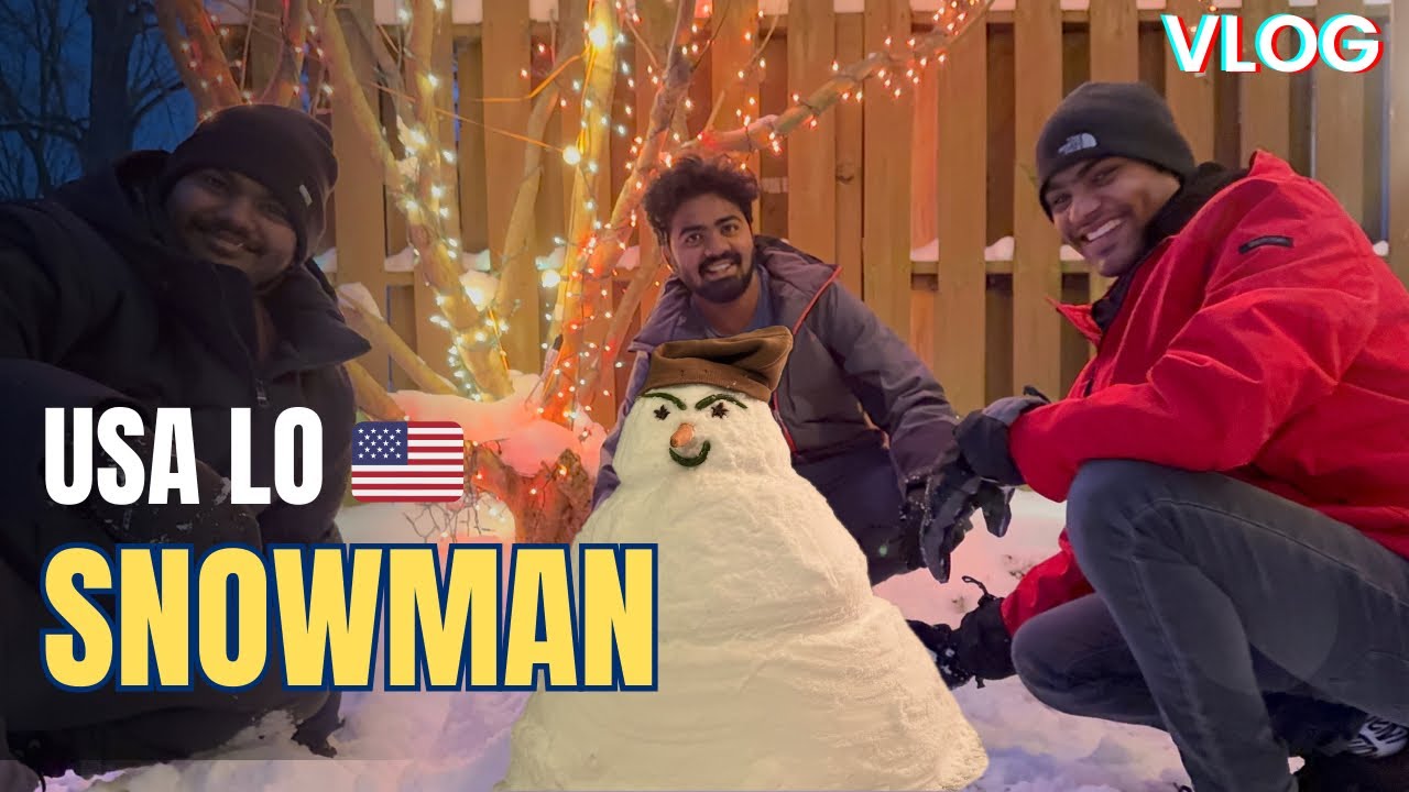 Making a Snowman for the First Time in the USA ️⛄️ | Kent State ...