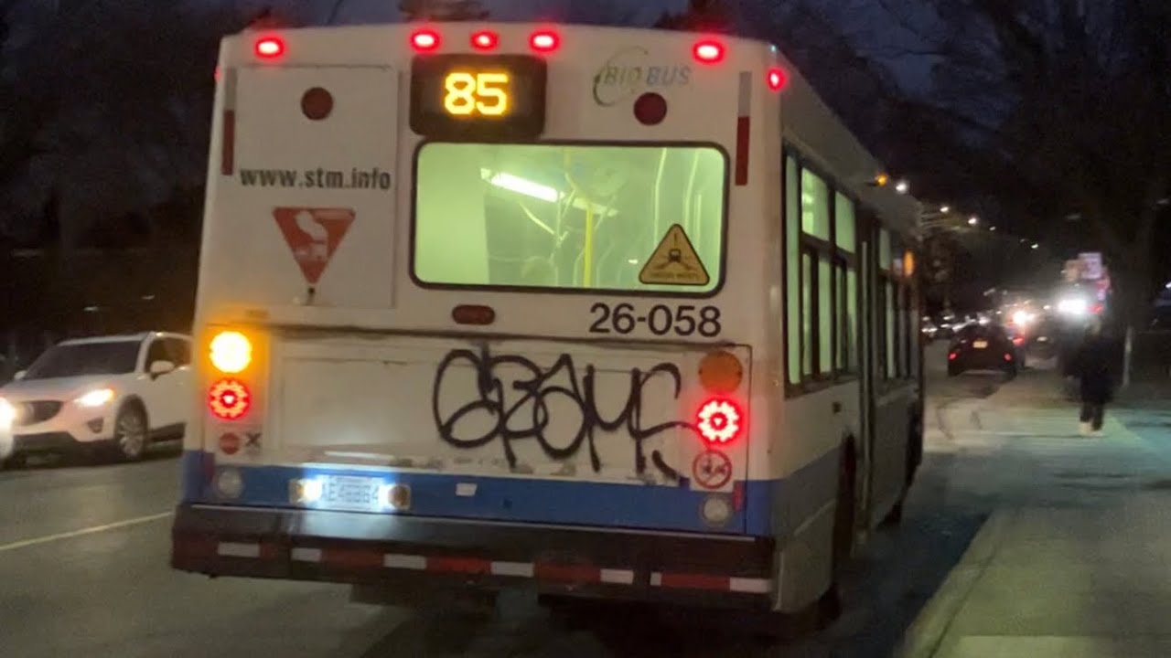 STM Bus # 26-058 {Retired} Ride On The 85 Hochelaga Going East. (2006 ...