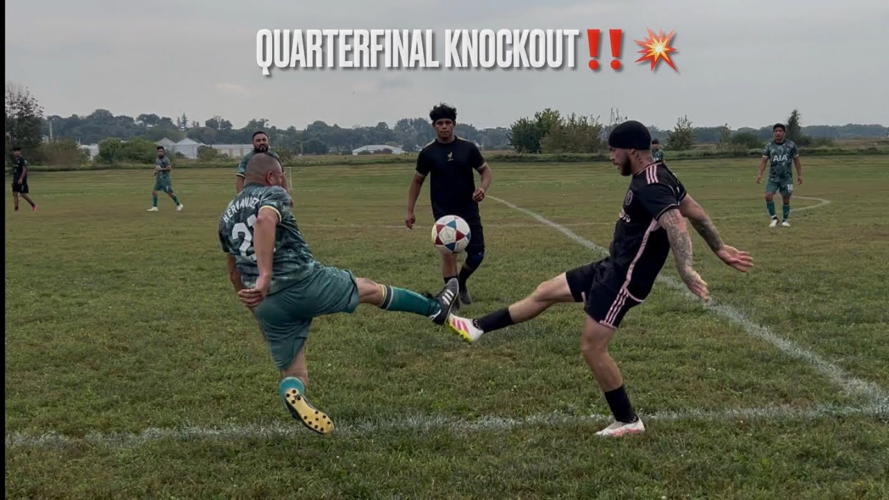 SUNDAY LEAGUE SOCCER Quarterfinal KNOCKOUT Game gets HEATED! - YouTube