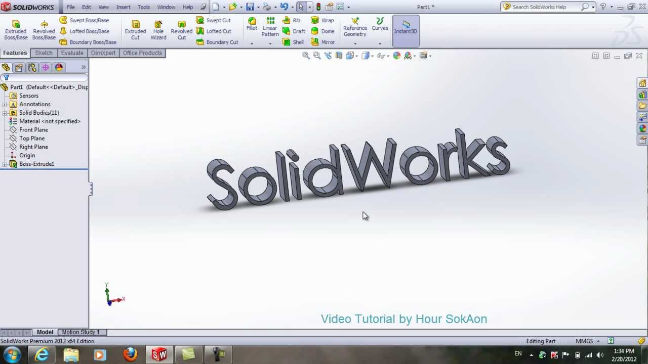 Create TexT in SolidWorks - YouTube