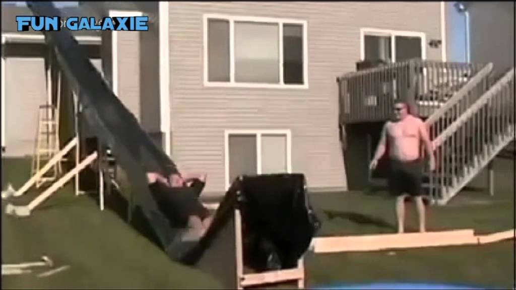 Paddling pool jump fail :-) Funny - YouTube