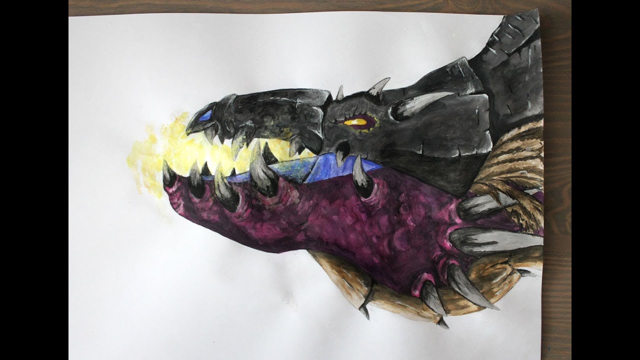 Violet Proto-Drake - Time-Lapse Painting - YouTube