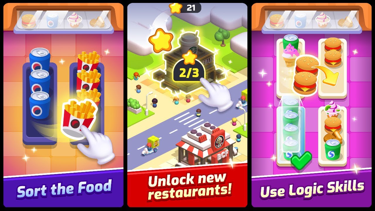 Food Sort: Cozy Sorting Game Mobile Game | Gameplay Android - YouTube