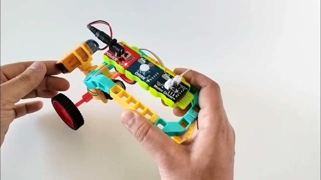 Dark Activated Robot using WitBricks and WitBlox. - YouTube