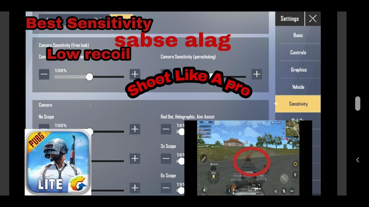 Best Sensitivity in PUBG Lite[Shoot Like a Pro] [PUBG Lite Tips and ...