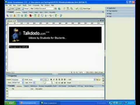 Dreamweaver Tutorial - 1. Getting Started - YouTube