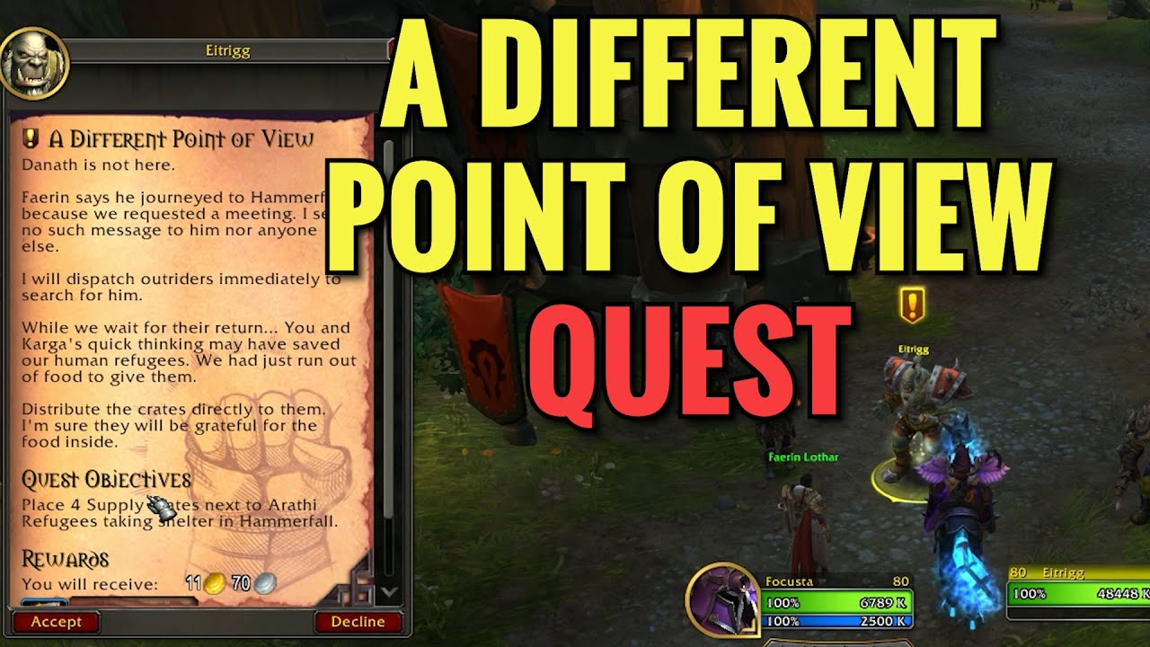 A Different Point Of View Quest (WoW TWW) - YouTube