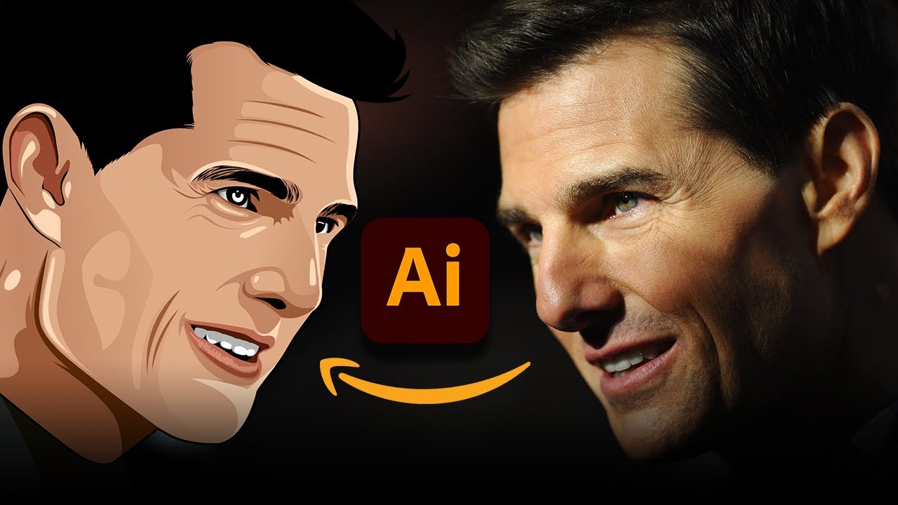 simple character tom cruise vector speed art using adobe illustrator ...