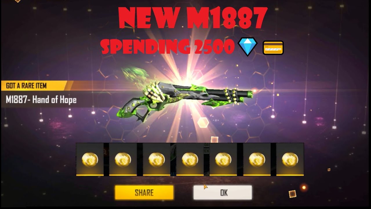 Free Fire New M1887 GUN SKIN | Shotgun i ri ne Free Fire💳 - YouTube