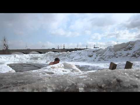 fast sweem on Neva river