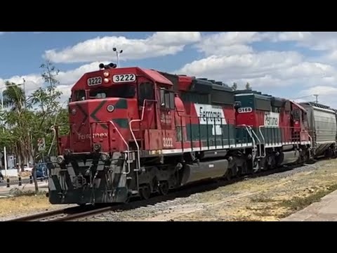 Locomotoras veteranas rumbo al norte #3222 SD40-2 FXE #3168 SD40-2 FXE - YouTube