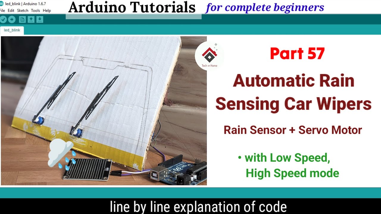 Automatic Rain Sensing Car Wiper Project Using Arduino Rain Sensor And