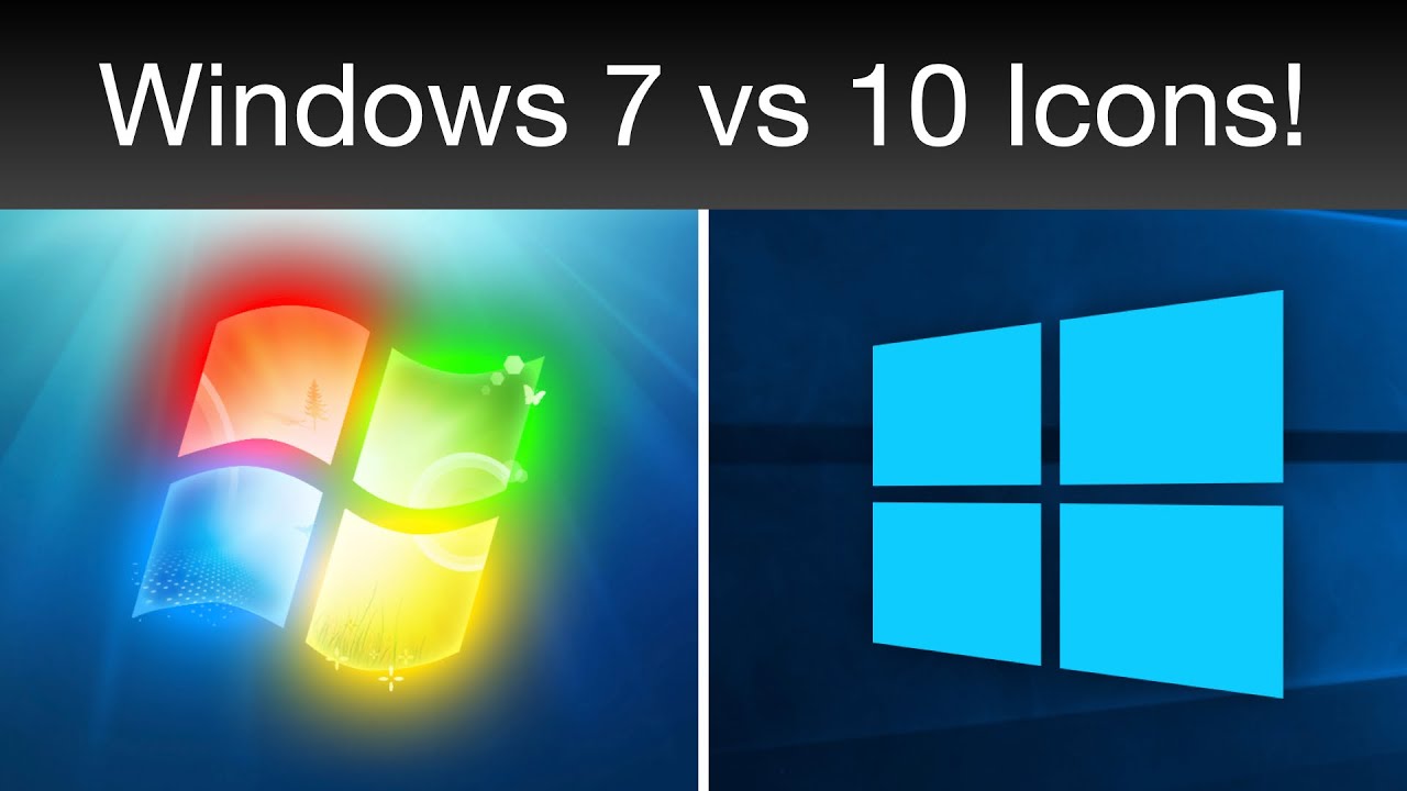 Comparing Windows 7 vs Windows 10 Icons! - YouTube