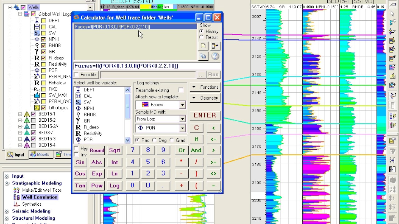 using calculator for properties PETREL SLB - YouTube