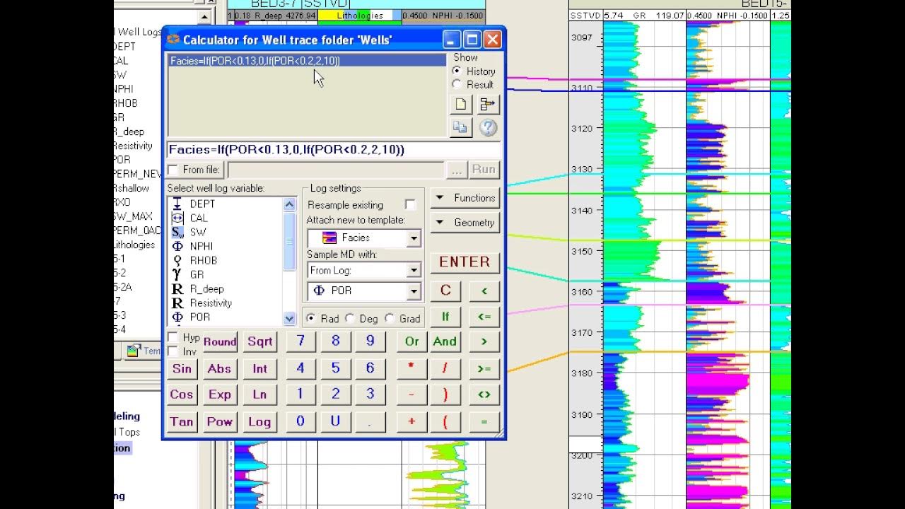 using calculator for properties PETREL SLB - YouTube