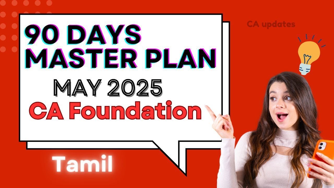 🚀3 Months Preparation Strategy for CA Foundation May 2025 in Tamil | CA ...
