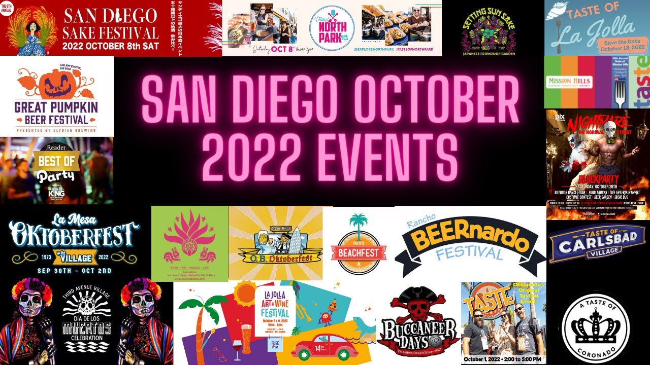 San Diego Best! Events for October 2022 - YouTube