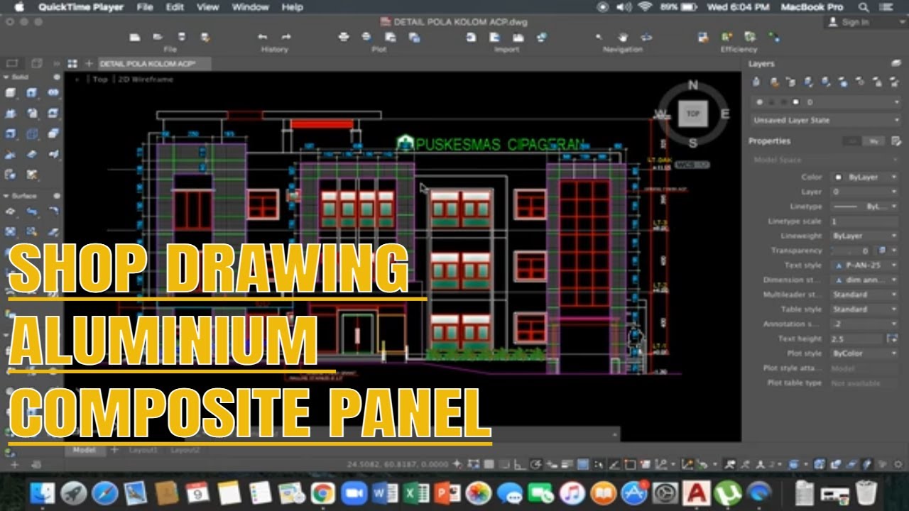 shop drawing aluminium composite panel - YouTube