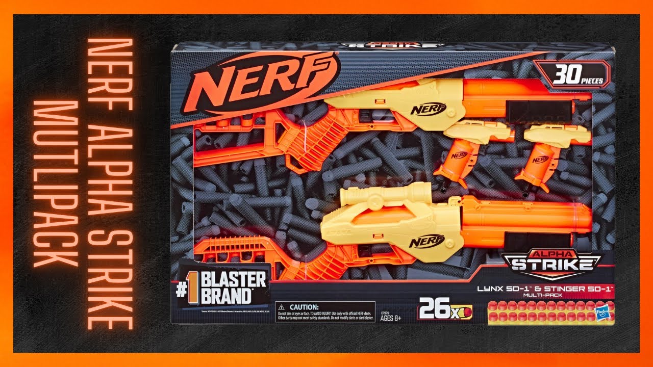 Nerf Alpha Strike LYNX SD-1 and STINGER SD-1 Multi-Pack Unboxing - YouTube