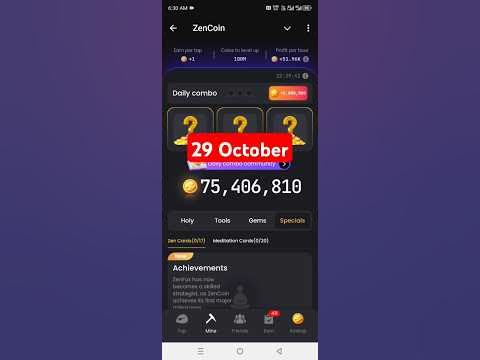 𝗭𝗲𝗻𝗖𝗼𝗶𝗻 𝗱𝗮𝗶𝗹𝘆 𝗰𝗼𝗺𝗯𝗼 𝘁𝗼𝗱𝗮𝘆 𝟮𝟵 𝗢𝗰𝘁𝗼𝗯𝗲𝗿 | 𝗭𝗲𝗻𝗖𝗼𝗶𝗻 𝗱𝗮𝗶𝗹𝘆 𝗰𝗼𝗺𝗯𝗼 #zencoindailycombo #zencoin - YouTube