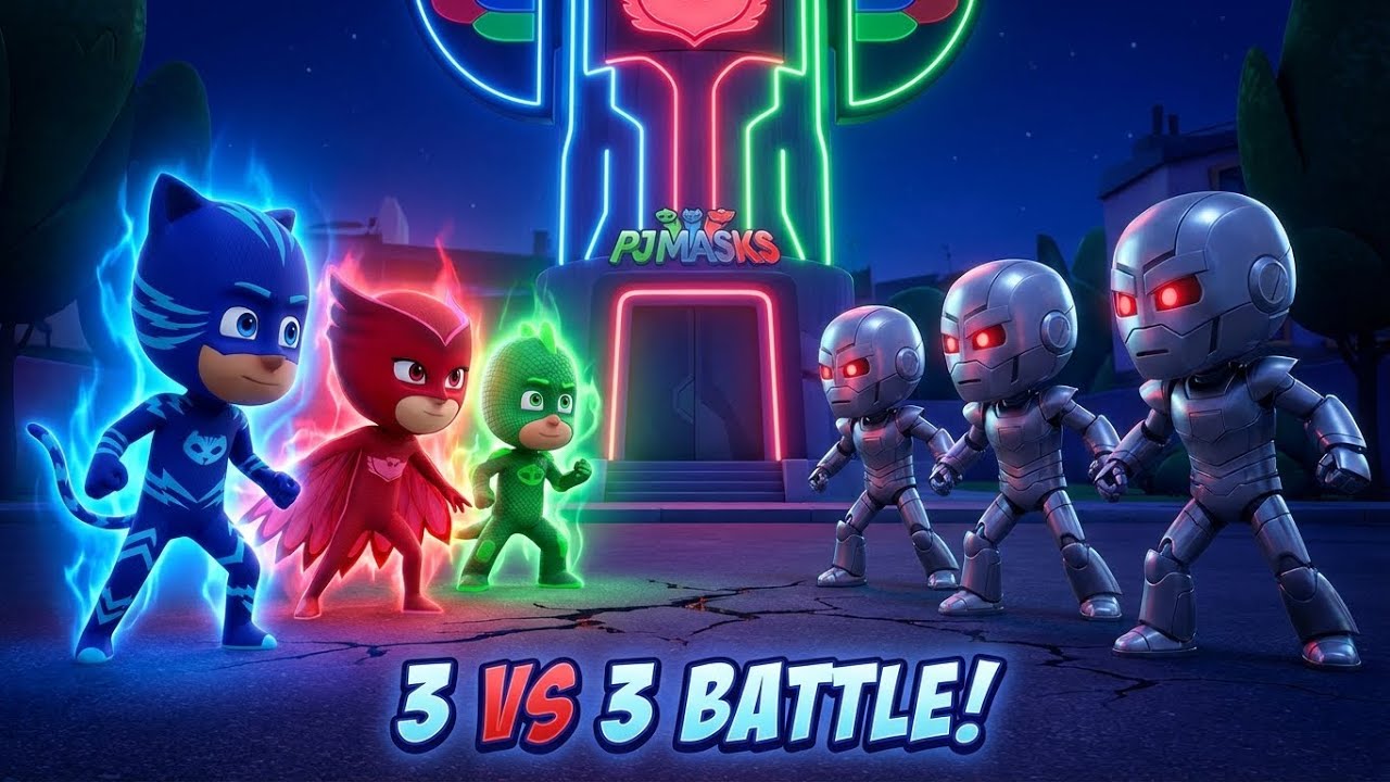 3 VS 3 ROBOT BATTLE! 🤖 PJ Masks Swap Powers to Defeat Evil Clones! PJ ...
