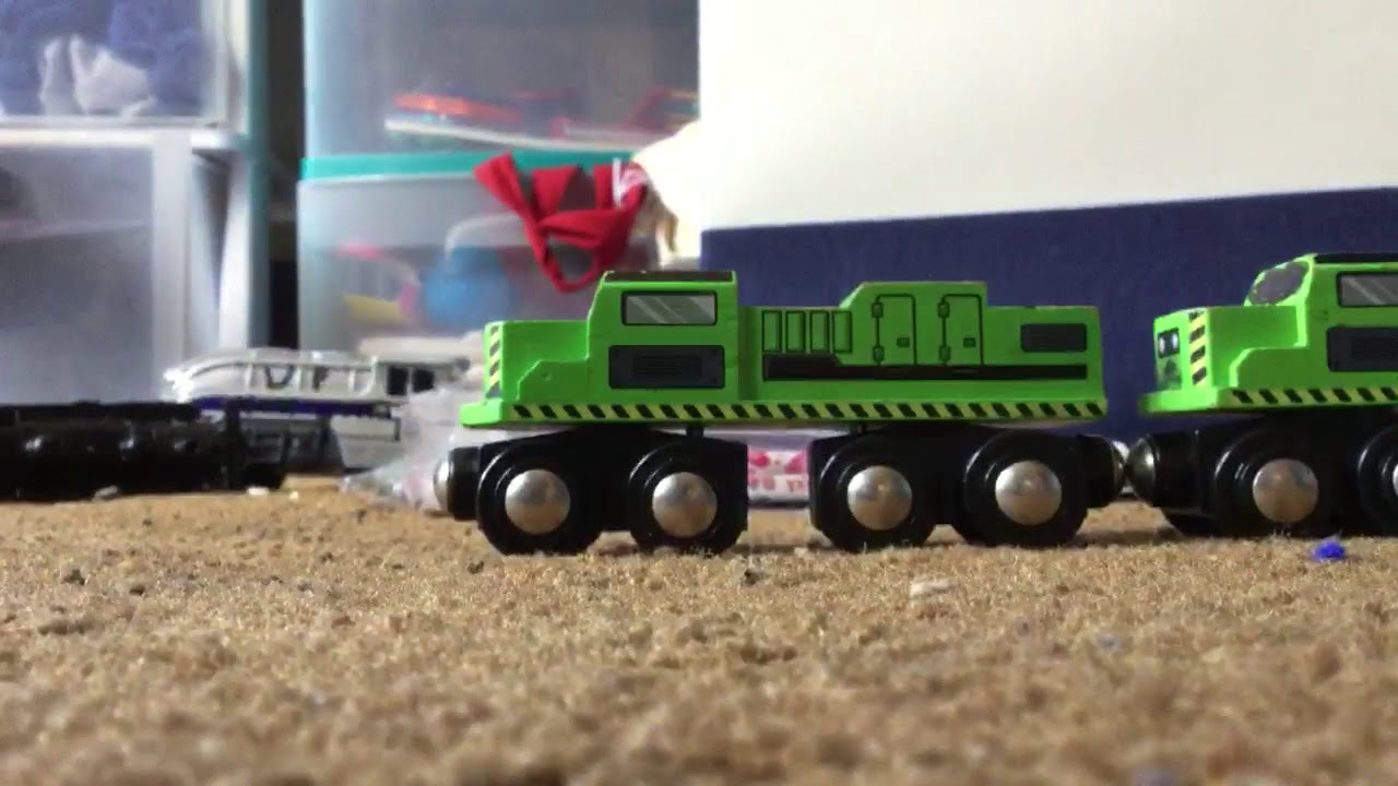 Toy Amtrak train crashes into a Freight Train - YouTube