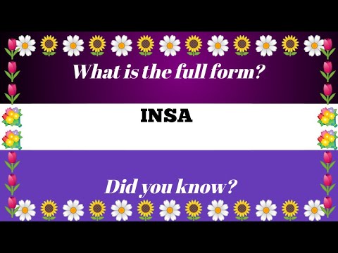 Full Form of INSA.