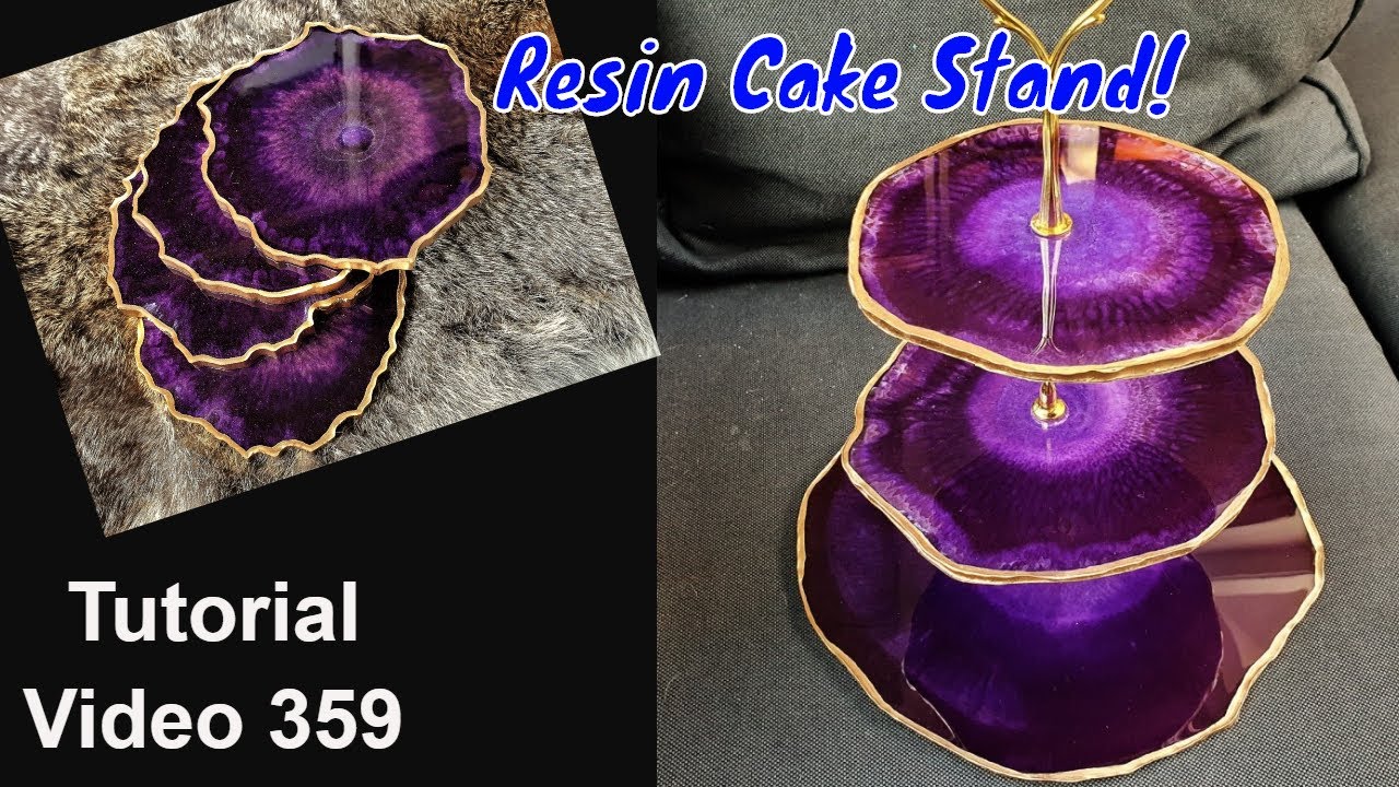 Resin Cake Stand/ Start to Finish/ WOW! Beautiful Purple - YouTube