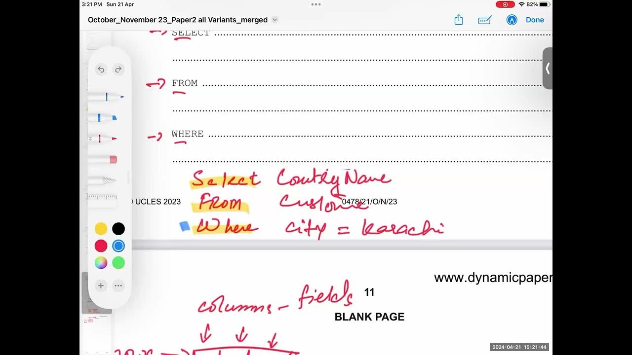 2210 Computer Science | Workshop Day 4 | Chapter 9 : Database - YouTube