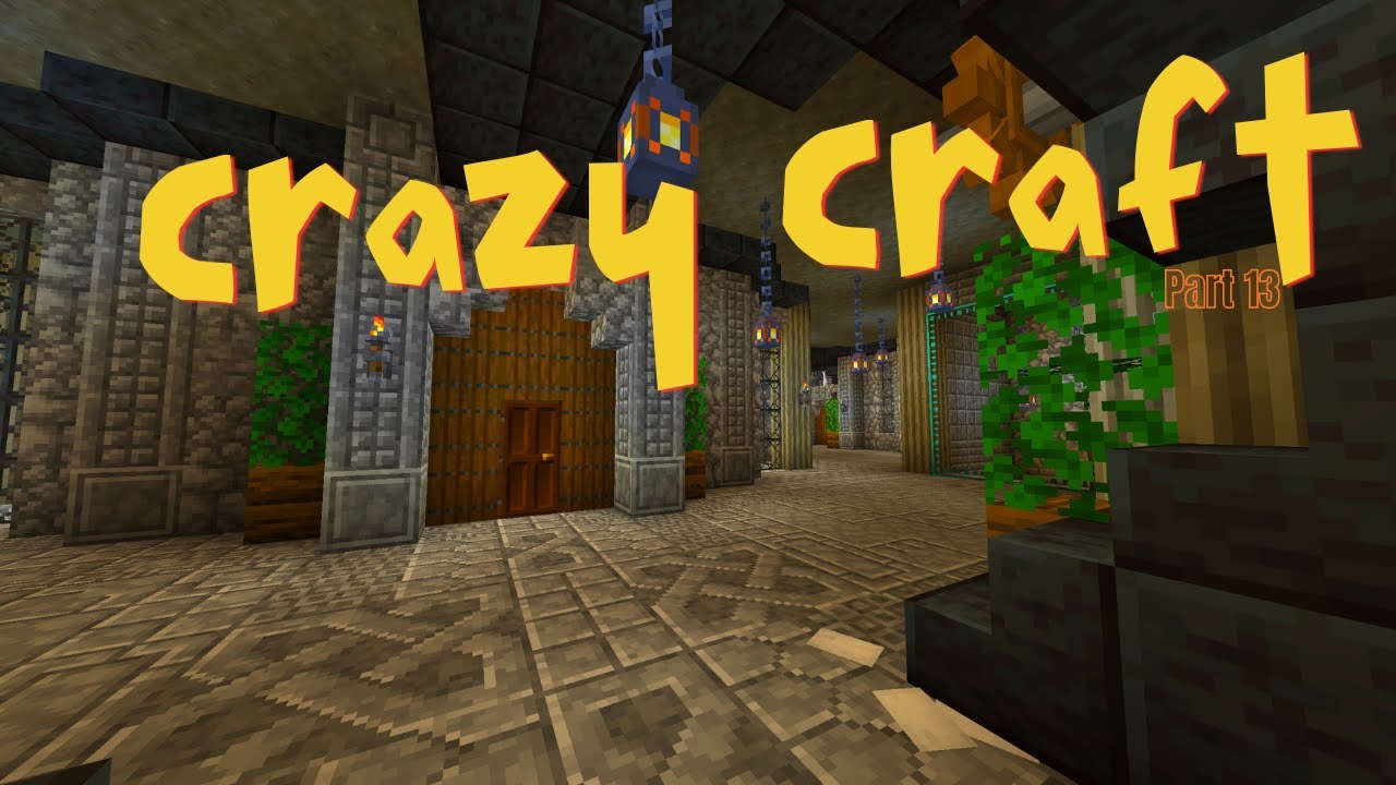 Finally working on the interior of my base - Crazy Craft pt. 13 - YouTube