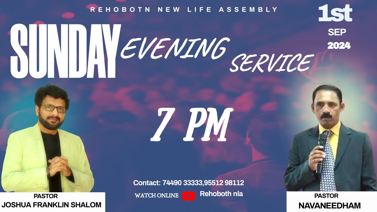 SUNDAY EVENING SERVICE 1/9/24/7 PM/ WORD OF GOD PR.NAVANEEDHAM - YouTube