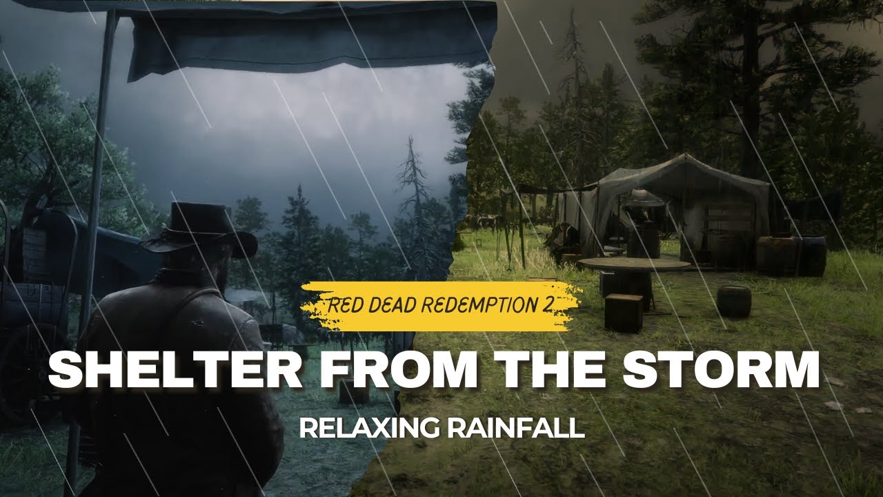 Stormy Night by the Campfire – Arthur Morgan Resting Under His Canvas ...