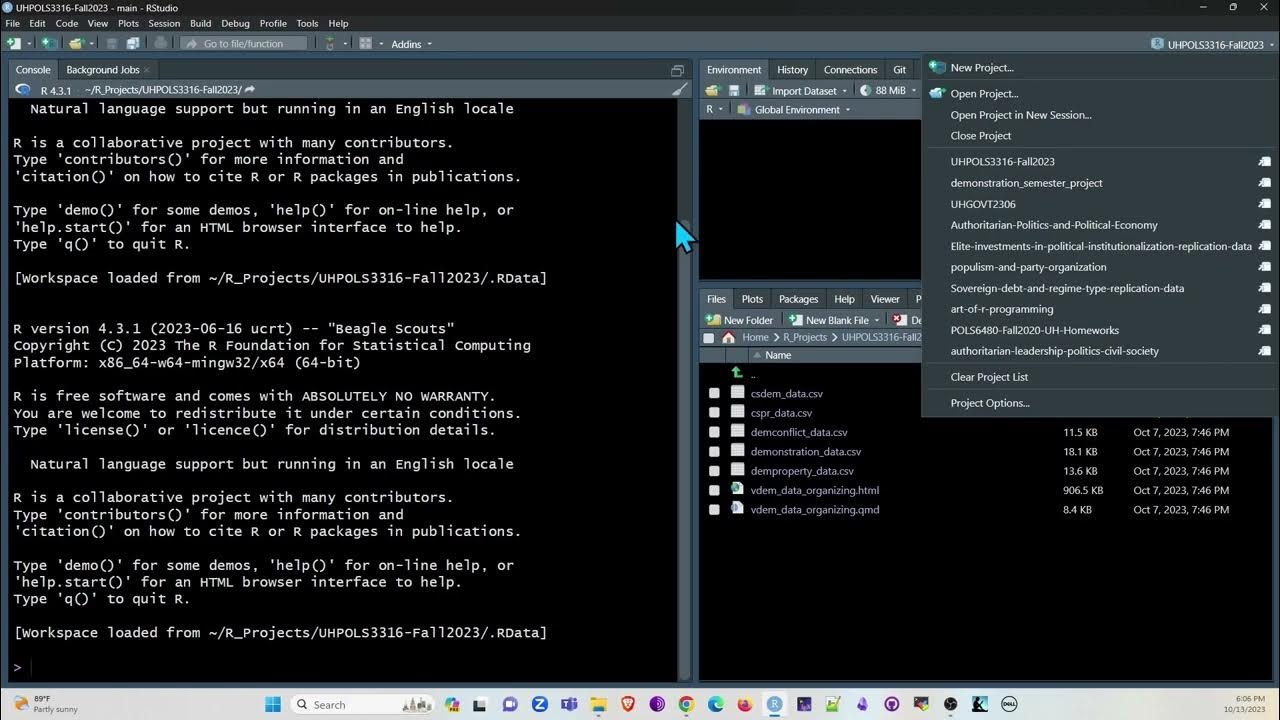 Copying data and opening R Studio Project - YouTube