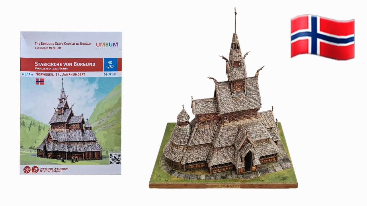 Borgund Stave Church 3D Puzzle by UMBUM® - Step by Step - YouTube