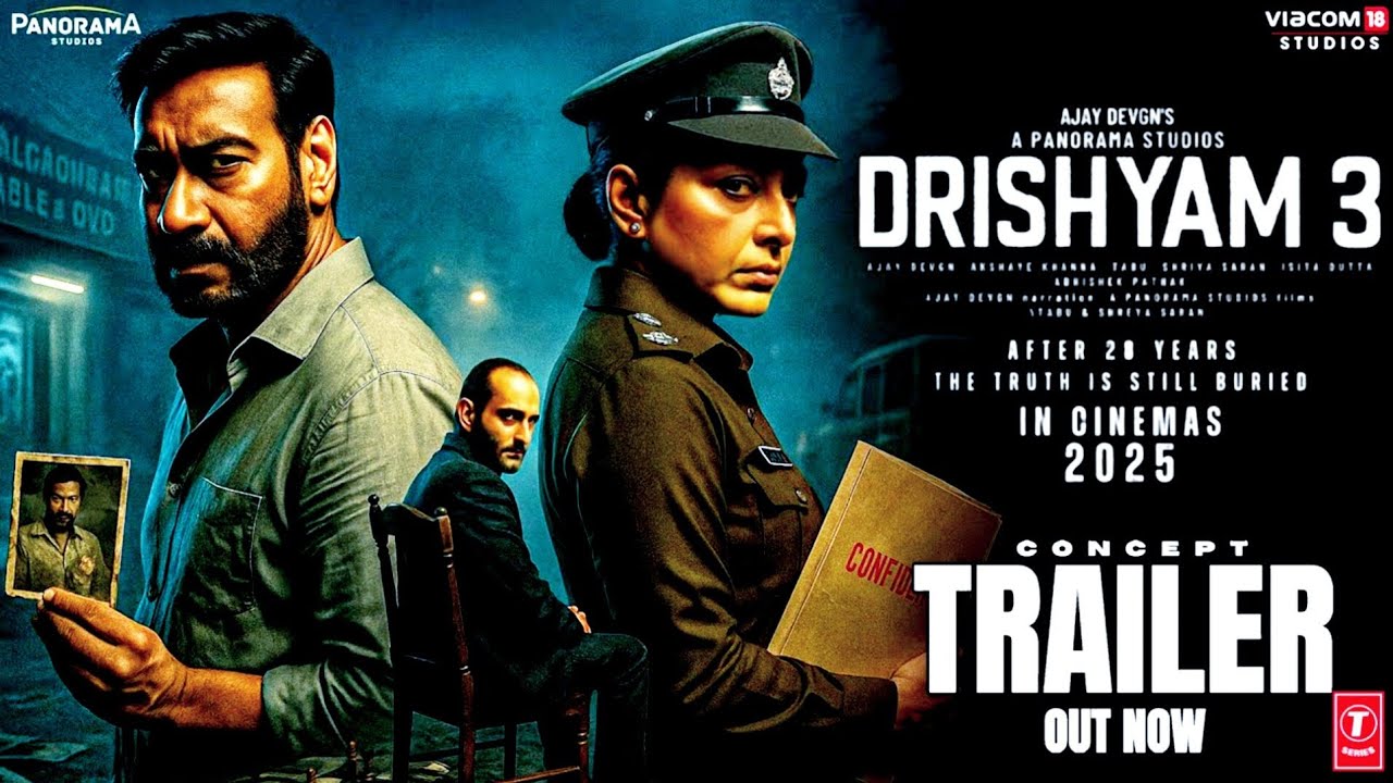 Drishyam 3 - First Look Trailer |Ajay Devgan | Amitabh B, Tabu,Akshaye Khanna,Saurabh Shukla ...