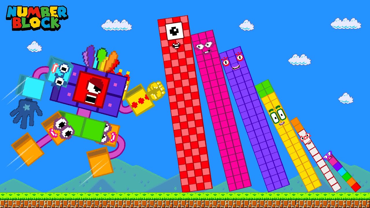 Robot Numberblocks Battle With Robot Bowser In Super Mario Bros. | Game ...
