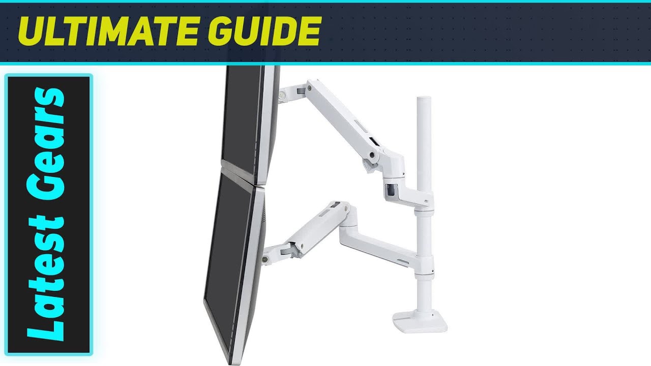 Best Dual Monitor Arm? Ergotron LX Vertical Stacking - YouTube
