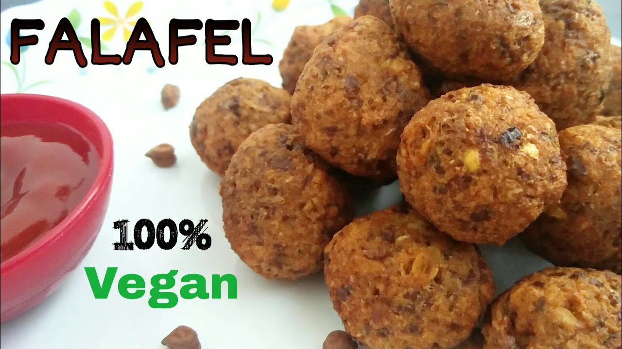 Easy Falafel Recipe || 100% Vegan falafel || Fried kala chana balls ...