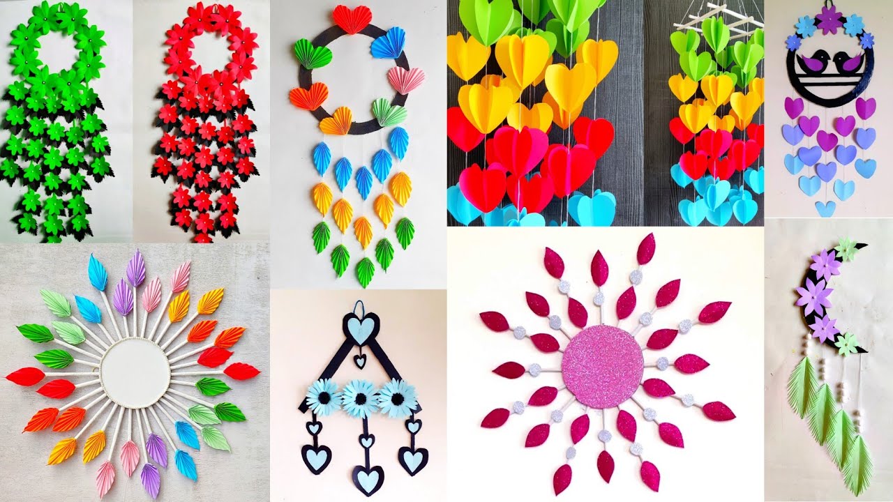 Wall Hanging Ideas | Paper Wall Hanging Craft Ideas | Paper Craft ...